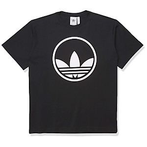 adidas Originals mens Circle Trefoil Shorts Sleeve Tee Black Medium
