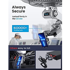 AINOPE CD Phone Holder for Car Ultra Sturdy Cell Phone Holder Car Mount Universal CD Slot Phone Holder Silicone Protection CD Phone Mount for Car Compatible with iPhone 14 Samsung S23 All Phones