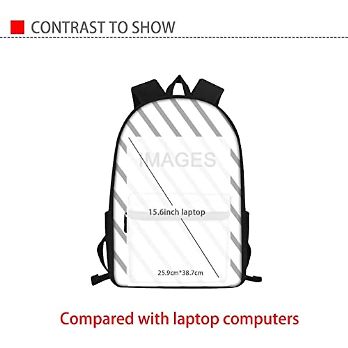 Dog with Headphones Print Backpack Kids School Bookbag Comfortable Travel Daypack Casual Hiking Bag