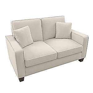 Bush Furniture Stockton Loveseat, 61W, Cream Herringbone