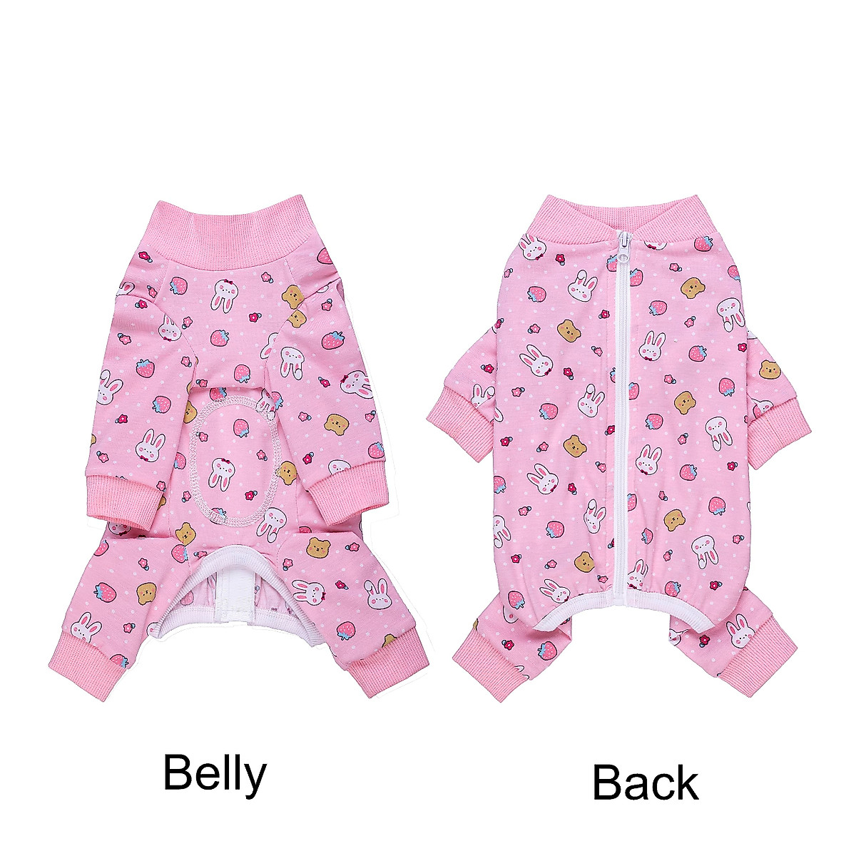 Dog Bodysuit Surgery Recovery Suit for Female Dogs,Small and Medium-Sized Dogs Zipper on Back-Post-Spay Dog Surgery Recovery Suit Puppy Cat Long Sleeve Onesies Bodysuit After Surgery Wound Protective