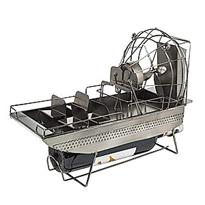 BRUBAKER Wine Bottle Holder Airboat - Metal & Handmade - Decoration