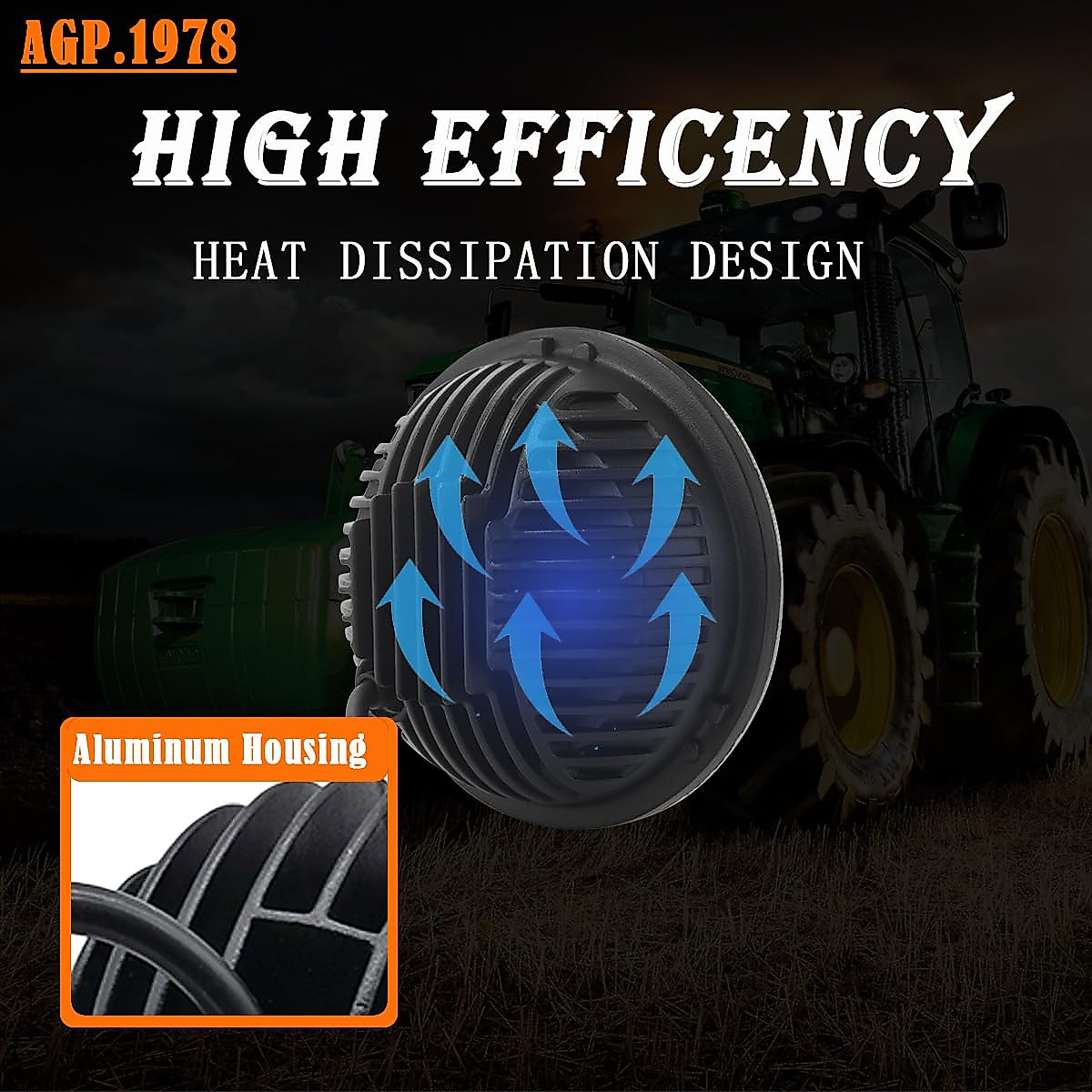 AGP.1978 2PCS 5.75" 5-3/4" Par46 H5001 Led Headlight for Unity Spotlight, Round Led Pods for Truck Offroad Replacement Sealed Beam Projector 36W Led Work Light