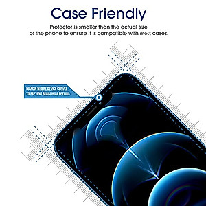 amFilm OneTouch Screen Protector for iPhone 12 Pro Max (6.7", 2020) with Easy Installation Kit, Tempered Glass, 2 Pack