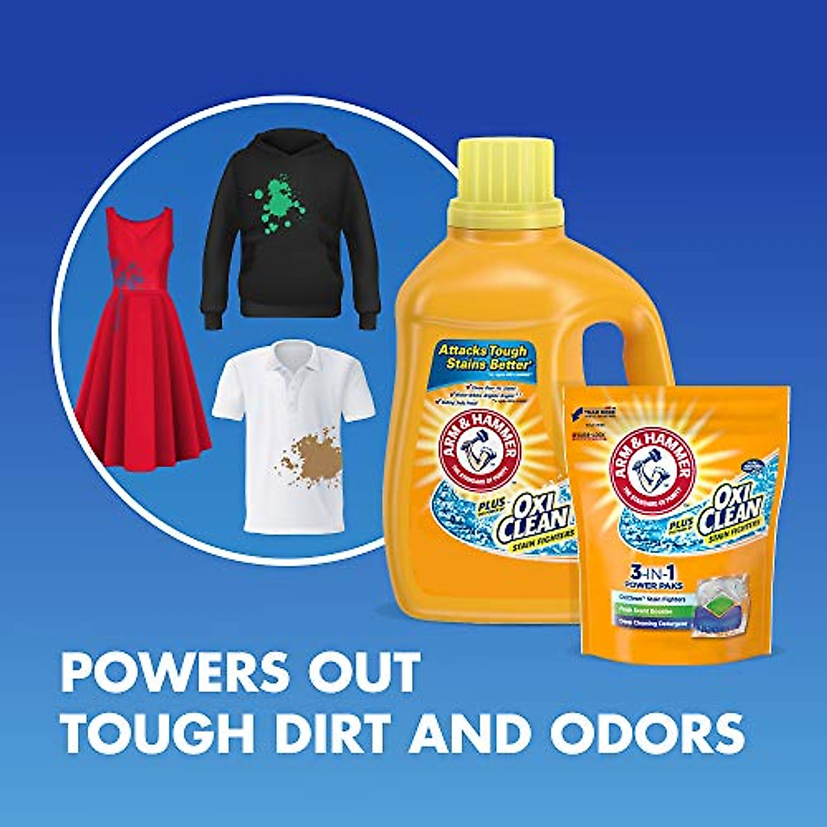 Arm & Hammer Liquid Laundry Detergent Plus OxiClean, Fresh Scent, 70 loads