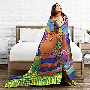 Qualet The Backyardi-Gans Ultra-Soft Micro Fleece Blanket Home Decor Throw Lightweight for Couch Bed Sofa 50"X40"