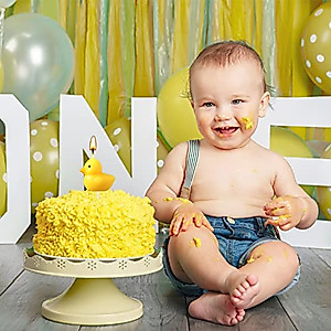 Coume 9 Pieces Yellow Duck Cake Candles Duck Birthday Decorations Cute Little Duckie Cupcake Candles for Kids Theme Birthday Party Baby Shower Decorations