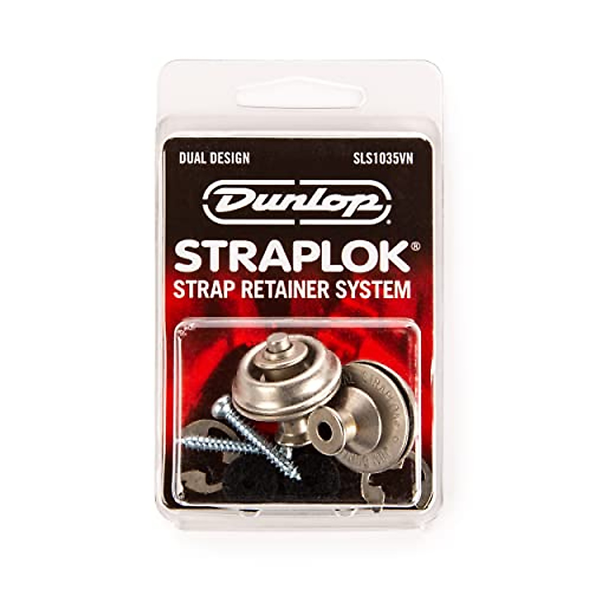 Jim Dunlop Vintage Nickel Dual Design Guitar Strap Locks (SLS1035VN)