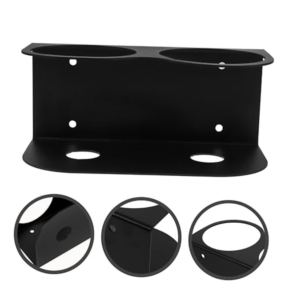 OSOLADY Spray Bottle Holder Wall Hanging Spray Bottles Storage Rack Heavy Duty Hooks Spray Bottle Mount Bracket Wall Bracket Spray Bottle Wall Mount Spray Bottle Hook Black Stainless Steel