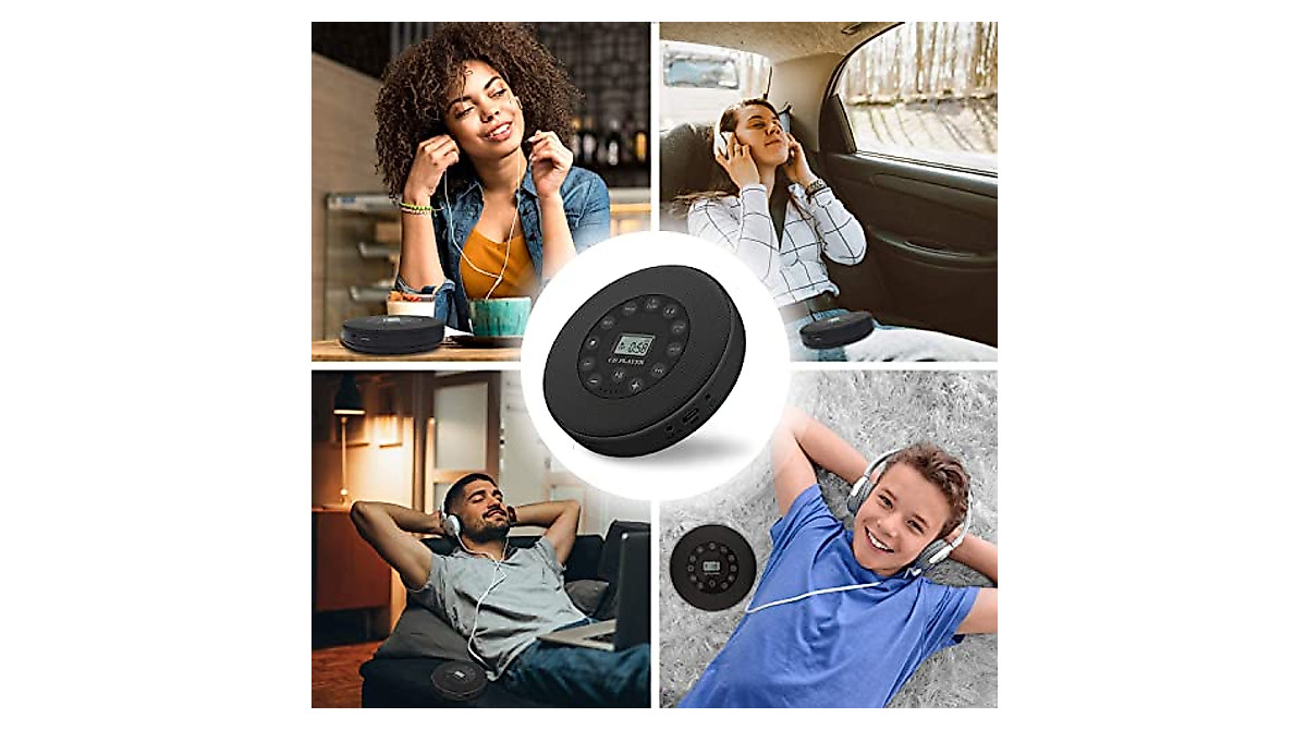 Lukasa Portable Bluetooth CD Player - Versatile Travel & Home Audio