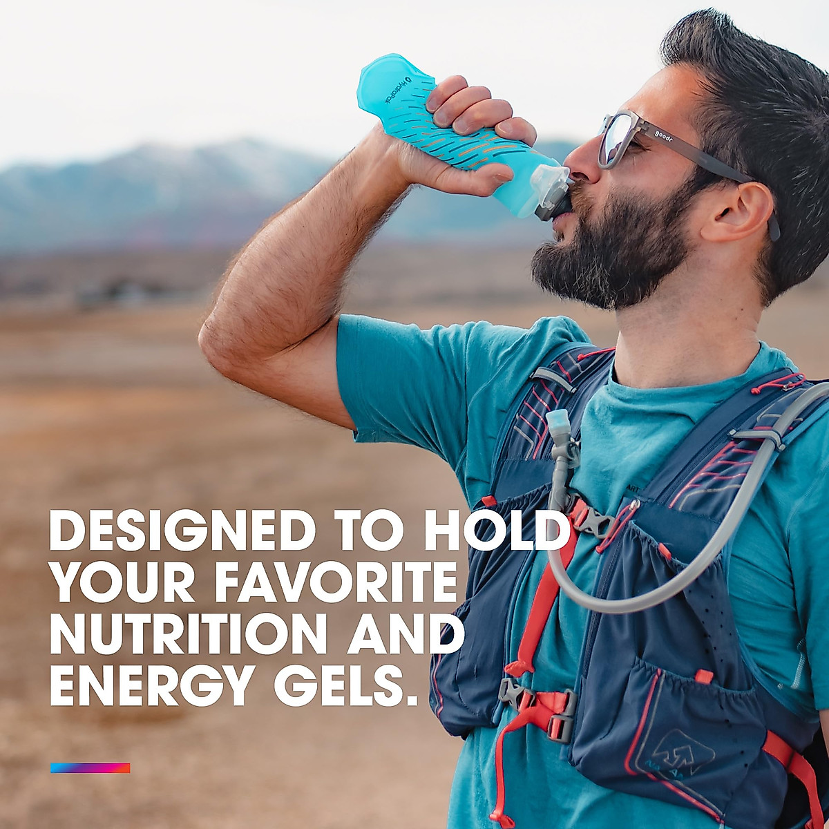 HydraPak Softflask 250ml - Collapsible Trail Running Vest Soft Nutrition Flask Bottle - (250 ml/8 oz)