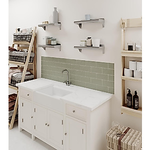 AmGood 6" X 16" Stainless Steel Wall Shelf | Metal Shelving | Garage, Laundry, Storage, Utility Room | Restaurant, Commercial Kitchen | NSF