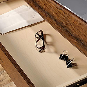 Sauder Carson Forge Computer Desk, Washington Cherry finish