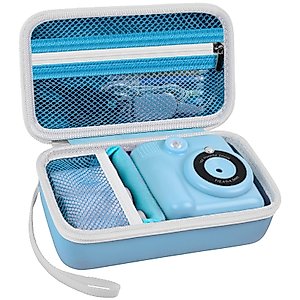 Grapsa Case Compatible with ESOXOFFORE for Dylanto for Anchioo for WEEFUN for GKTZ for Amzelas for Mafiti Instant Print Camera for Kids, Film Camera Storage Holder Organizer bag (Box Only)- Blue