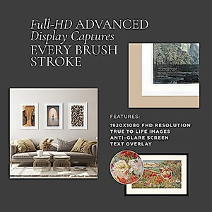 Canvia Smart Digital Canvas Display and Frame - for Fine Painting, Wall Art, NFTs, Personal Photos & Videos - Advanced HD Display, NFT Compatibility, Video Playback, Google Photos, 16GB Storage