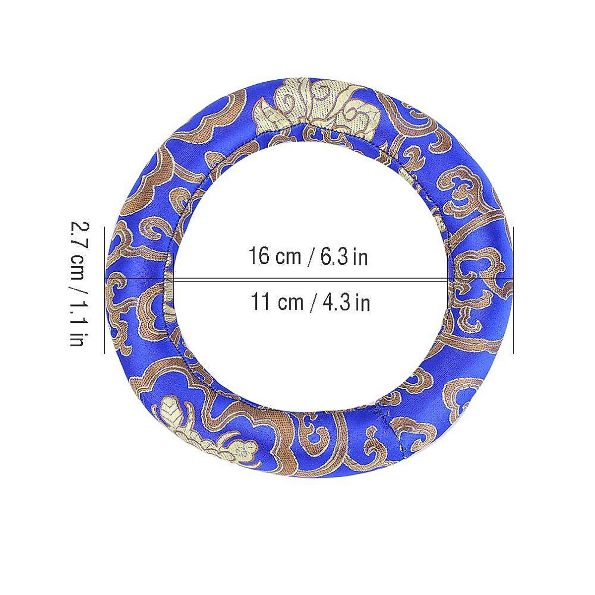 Singing Bowl Cushion, Singing Bowl Pillow Singing Bowl Ring Pillow Silk Singing Bowl Cushion Round Meditation Cushion Singing Bowl Parts (Blue) Singing Bowl Cushion Pillow Only Singing Bowl Pillow