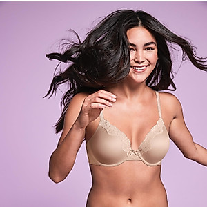 Maidenform womens Comfort Devotion Comfy Soft Full Coverage Underwire 09404 bras, Latte Lift/Black, 34C US