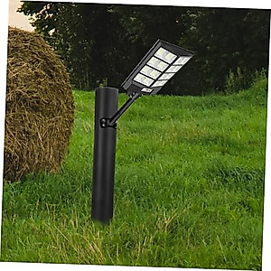 Mipcase 1 Set Solar Street Light Bracket Light Supplies Street Light Support Solar Spot Light Pole Light Mount Light Poles Solar Spotlight Support Pole Lamp Supply Black Galvanized Steel