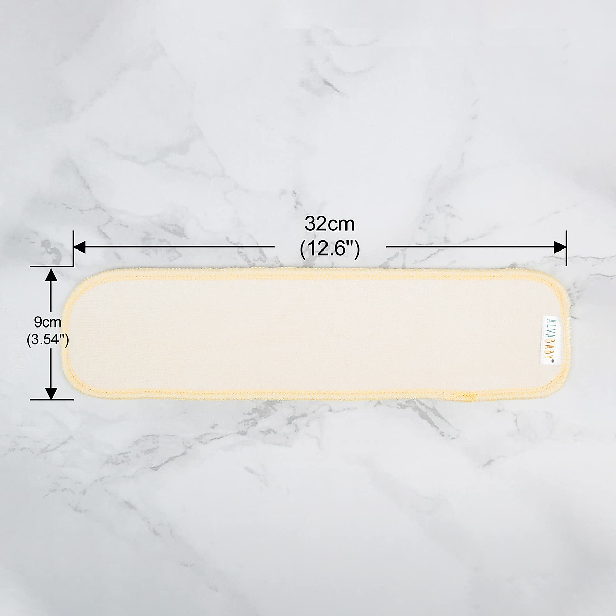 ALVABABY 12PCS Newborn Cloth Diaper Insert,Less Than 12pounds 3 Layers Cloth Diaper Inserts, Super Soft Inserts,Reusable Cloth Diaper Inserts Overnight 12SX