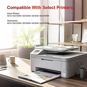 ejet Phaser 6510/ Workcentre 6515 High Capacity Toner Cartridge (5500 Pages) Compatible Replacement for Xerox Phaser 6510 WorkCentre 6515 Printer (1 Black, 1 Cyan, 1 Magenta, 1 Yellow, 4-Pack)