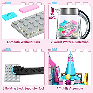 LUKAT Building Toys for Girls Age 6 7 8 9 10 11 12 Year Old, 568pcs Princess Castle STEM Construction Toys Set, 25 Models Educational Toys for Kids Building Blocks Kit Gifts for Birthday Christmas