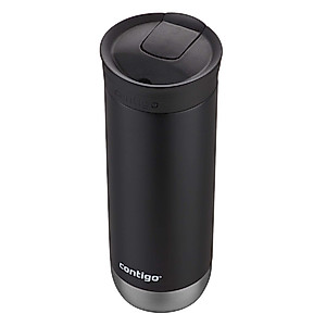 Contigo Huron Vacuum-Insulated Stainless Steel Travel Mug with Leak-Proof Lid, Keeps Drinks Hot or Cold for Hours, Fits Most Cup Holders and Brewers, 20oz Licorice