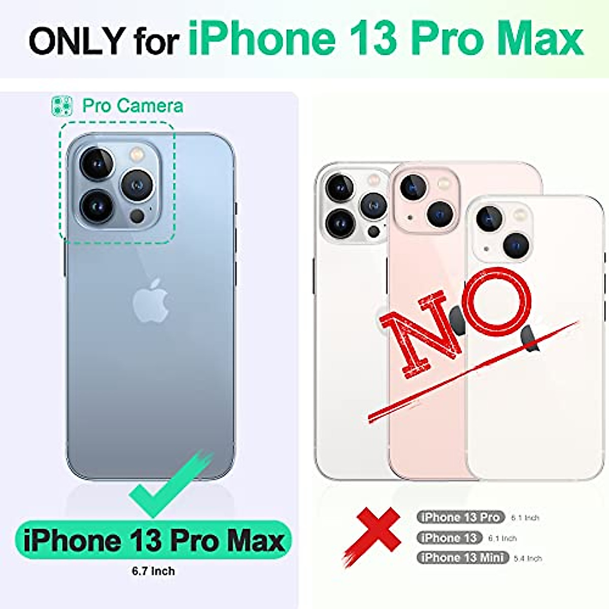 TUCCH Case for iPhone 13 Pro Max Wallet Case, RFID Blocking Card Slot Stand Phone Case with [Shockproof TPU Interior Case], PU Leather Magnetic Flip Cover Compatible with iPhone 13 Pro Max 6.7", Black