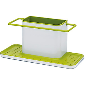 Joseph Joseph 85049 Sink Caddy Kitchen Sink Organizer Sponge Holder Dishwasher-Safe, Large, Green