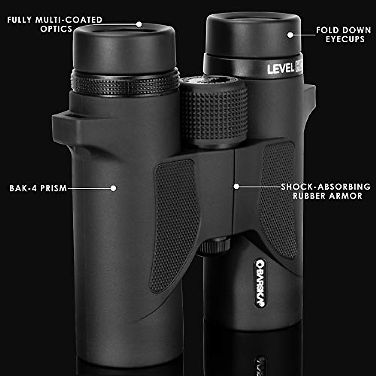 Barska AB12762 Level HD Waterproof Binoculars, Black, 8x32mm