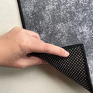 Runner Carpet for Hallway Non Slip 1'7"x8' Grey Brown Black Feather Pattern Washable Door Mat Home Decor Area Rug for Kitchen Bedroom Entryway Living Customizable, 1'3"-4' Width