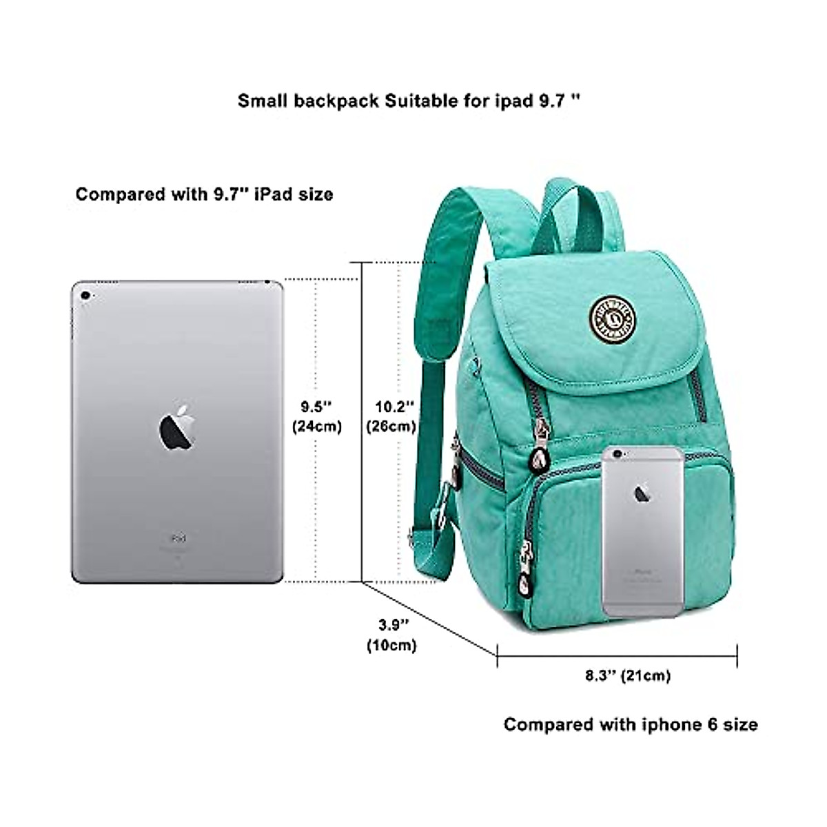 Echofun Nylon Mini Casual Waterproof Backpack Shoulderbag Rucksack Travel Bag Daypack for Girls Womens