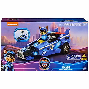 Paw Patrol: The Mighty Movie, Toy Car with Chase Mighty Pups Action Figure, Lights and Sounds, Kids Toys for Boys & Girls 3+