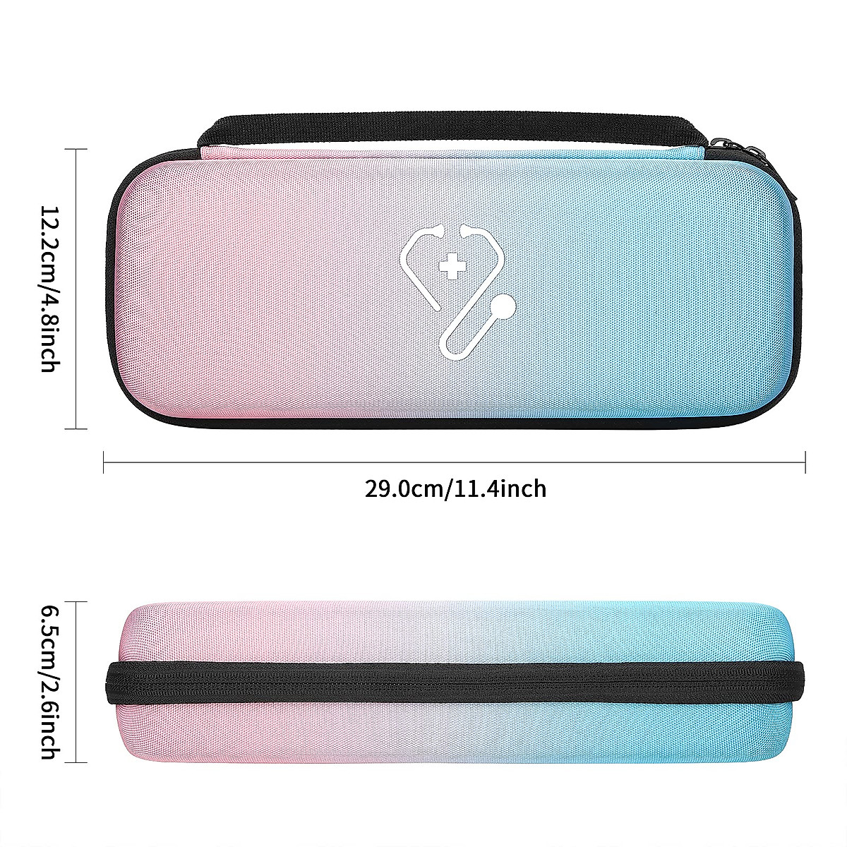 YINKE Stethoscope Case for 3M Littmann Classic III/Cardiology IV/Lightweight II S.E. & MDF Acoustica Stethoscope, Hard Organizer Storage Bag for Nurses and Doctors Accessory (Gradient)