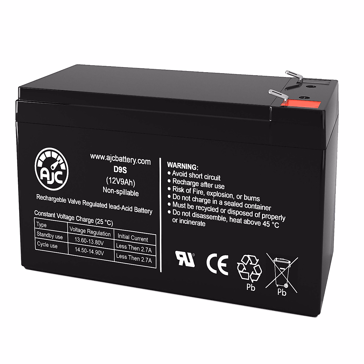 AJC Battery Compatible with Vision CP1290 12V 9Ah UPS Battery
