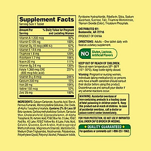 Spring Valley Prenatal Multivitamin - 100 Tablets of Essential Nutrients for You and Your Growing Baby. Includes Luall Fridge Magnetic