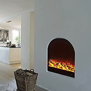 Electric Fireplace Stoves Electrical Fireplaces-Wall Mounted Arch Household Electric Fireplace Heater,Embedded Fireplace Core With Emulation Fire,recessed Mounting Heaters For Showroom Decoration