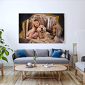 ICED PIXEL Custom Personalized canvas prints from photos on the wall for your room, posters for room aesthetic, Living Room, Wedding, Baby, Pet, Family Picture Frame Wall Art (4"X6")