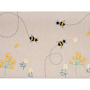 Project Case - Appliqué Linen Bee - Large - HobbyGift