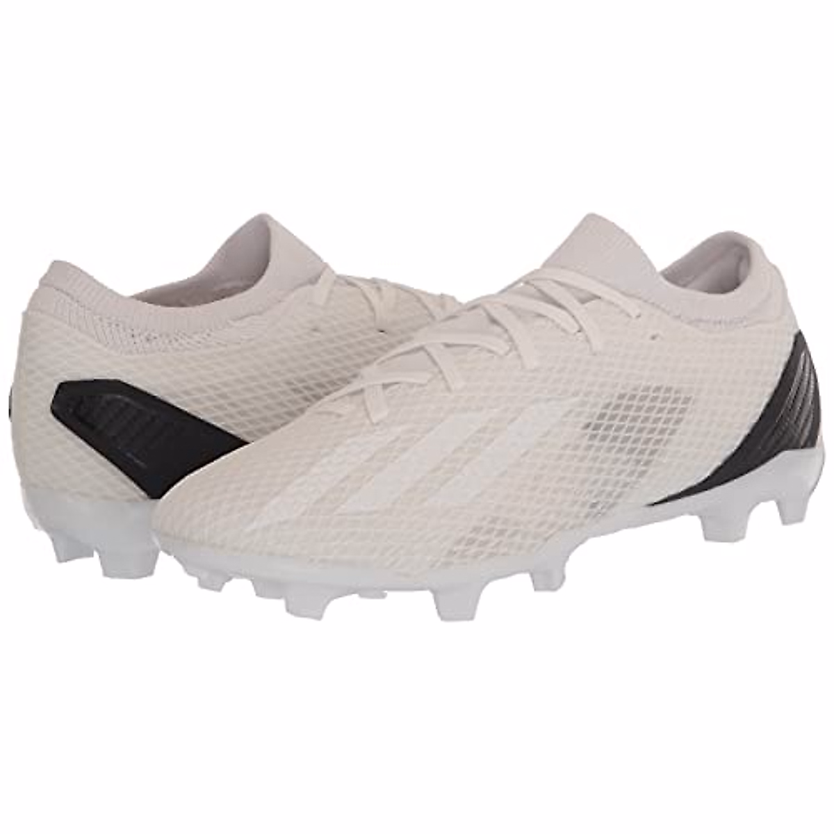 adidas Unisex X SPEEDPORTAL.3 Firm Ground Soccer Shoe, White/White/Black, 9 US Men