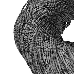 Flexible Carbon Fiber Rope, High Strength Graphite Ropes Smooth Exterior Heat Resistant for Negative Ion Conductive Electrode for High Temperature Sewing(Diameter 6mm)