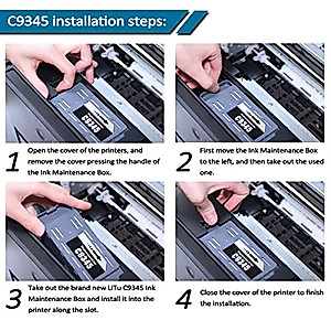 LiTuhorse Remanufactured C9345 Ink Maintenance Box C12C934591 Work for EcoTank ET 16600 Sublimation Printer and Workforce Pro WF-7840 WF-7820 ET-8550 ET-8500 ET-16650 ET-5850 EC-C7000 ST-C8000 2 Pack