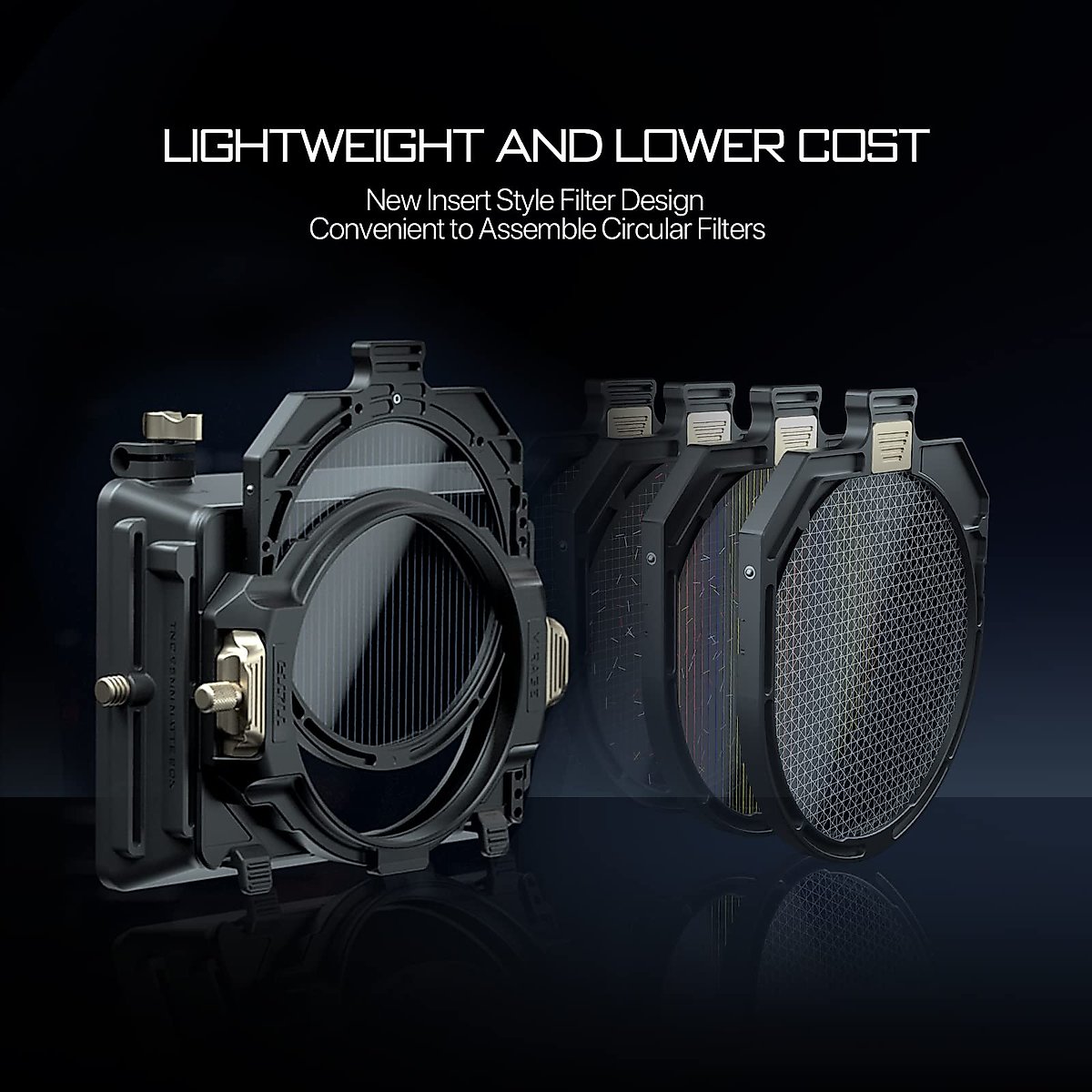 Tilta Mirage Matte Box | 4” x 5.6” and New 95mm Circular Filters | (67/72/77/82mm) Adapter Rings | Lightweight | Cartridge Filter Design | Prevents Vignetting | (Matte Box)