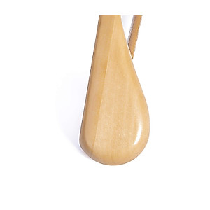 Nature Smile Wooden Suit Coat Hangers 16 inch Wood Jacket Outerwear Shirt Hangers Anti Slip Bar with Screw 6 Pack (Natural)