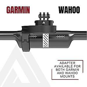 KOM Cycling Top Mount Compatible with GoPro Adapters that quarter turn into Compatible Computer Mounts such as the Garmin Edge Bike Mounts or Wahoo Bike Mounts - Great for mounting Cameras and Lights!