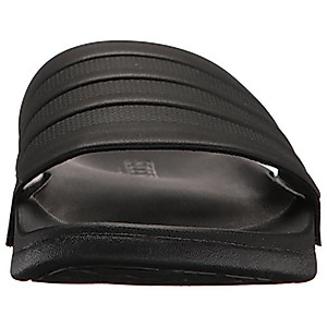 adidas Women's Adilette Comfort Slides Sandal, Black/Black/Black, 5