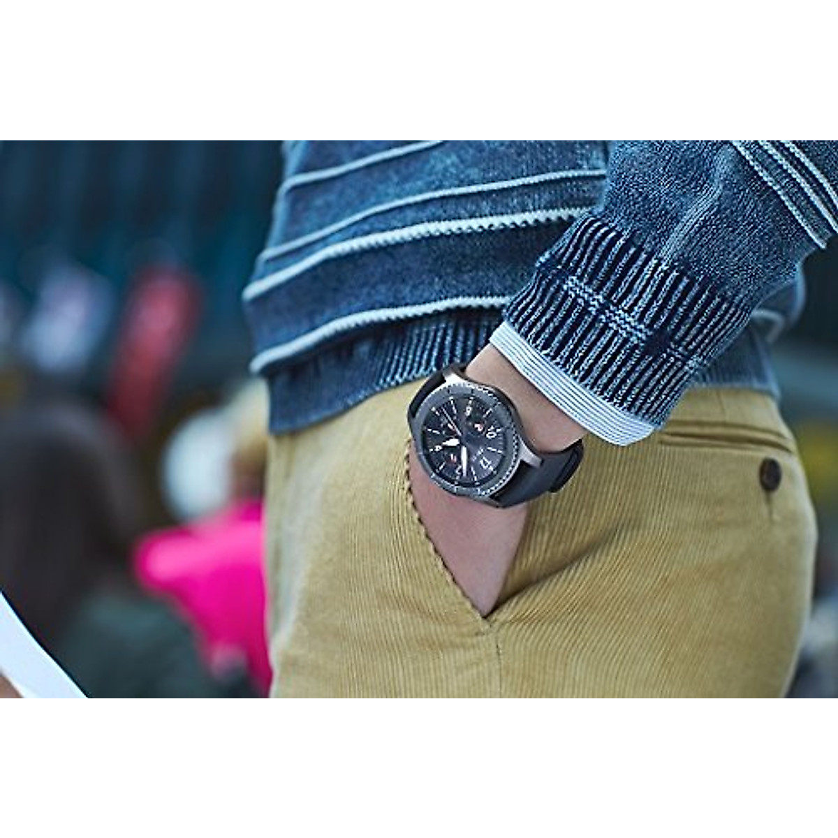 SAMSUNG GEAR S3 FRONTIER Smartwatch 46MM (Bluetooth Only) - Dark Grey (Renewed)