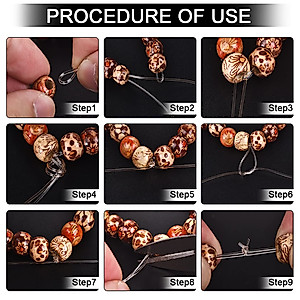 OBSEDE 0.5mm Elastic Cord Beading Threads Stretch String Fibre Crafting Cords for Jewelry Making