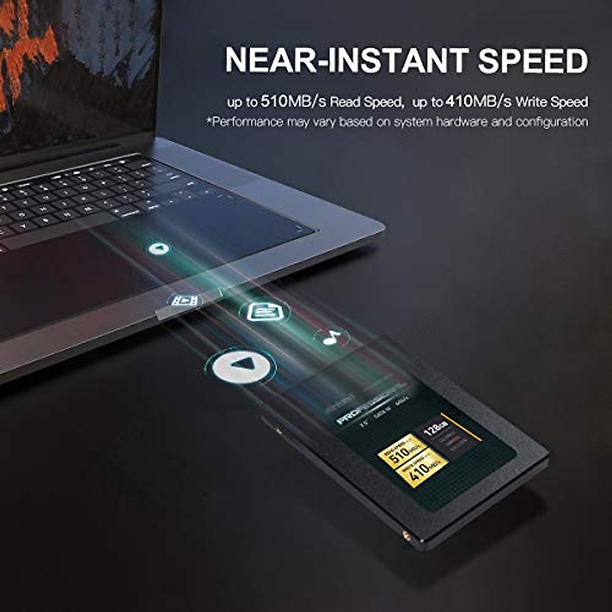 INLAND Professional 128GB SSD 3D TLC NAND SATA III 6Gb/s 2.5" 7mm Internal Solid State Drive (128GB)