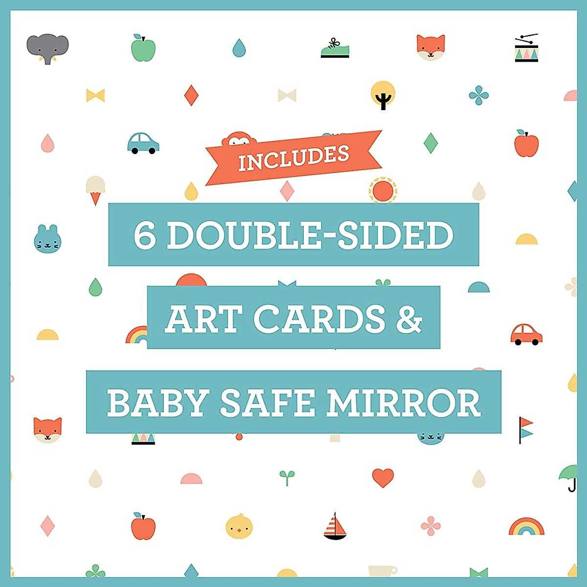 Petit Collage Tummy Time Peekaboo, Multicolor