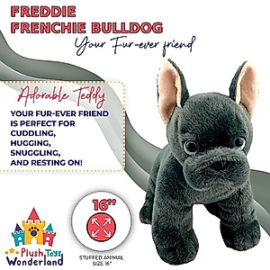 Freddie The Frenchie Plush Toy - 16-Inch Soft Stuffed Animal - Adorable Cuddle Buddy for Kids Aged 3 and Up - Ideal Gift for Dog Lovers and Imaginative Play